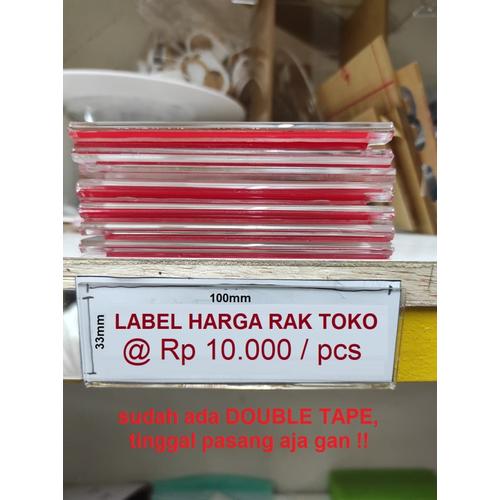 Jual Label Harga Rak Toko 5cm x 8cm Price Tag Akrilik murah ready stock ...