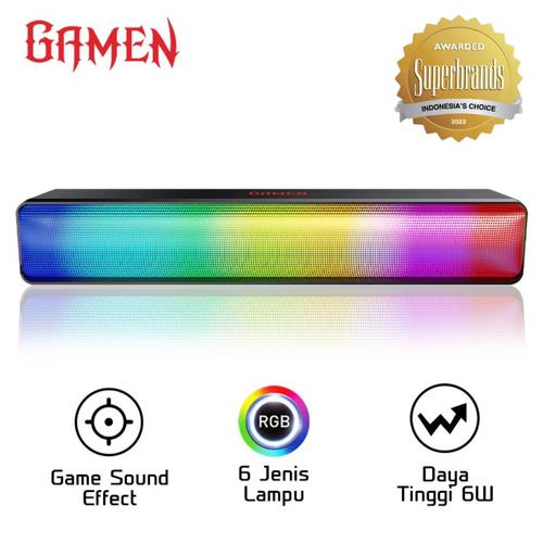 Jual SPEAKER GAMEN GS8 RGB Gaming Soundbar Multimedia Speaker - Kota ...
