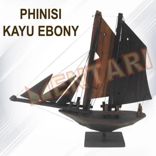 Jual Miniatur Perahu Phinisi Kayu Hitam / Eboni 30 CM Khas Makassar ...