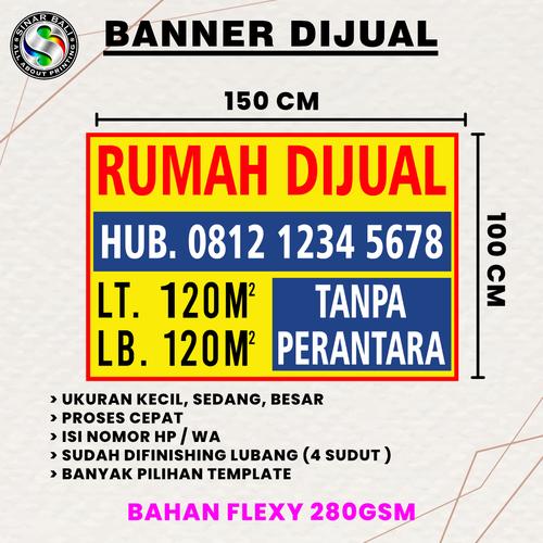 Jual (2) Banner / Spanduk / Backdrop Dijual Rumah Tanah Ruko - Kota ...