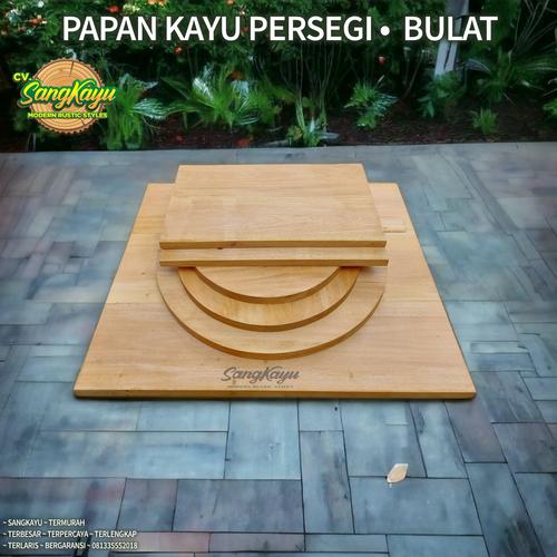 Jual Kayu papan kayu 20x20x1,5 cm talenan kayu bahan craft dekorasi ...
