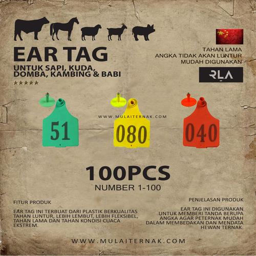 Jual 100 Eartag - Penanda Kuping Kambing - Domba - Ear Tag - Babi ...