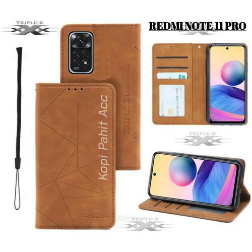 Jual Case Redmi Note 11 Pro Flip Cover Wallet Leather Sarung kulit ...