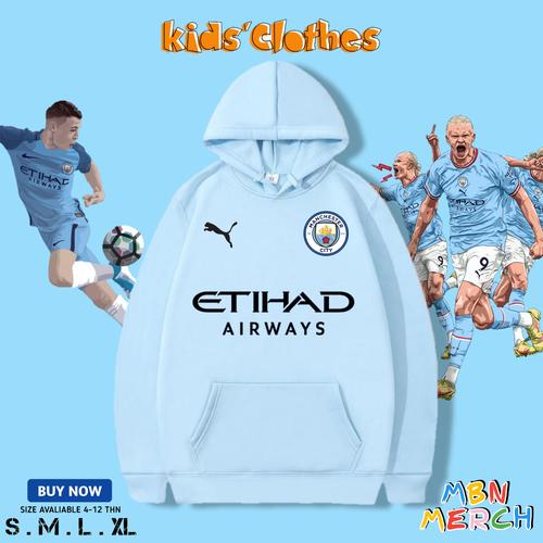 Jual Jaket Hoodie anak laki laki perempuan Manchester city - Hitam, S ...