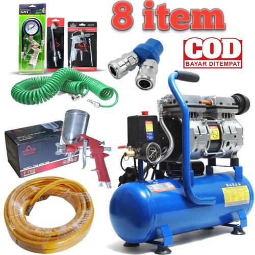 Jual PAKET LENGKAP KOMPRESOR CAT KOMPRESOR LISTRIK 1HP 9L OILLES ...