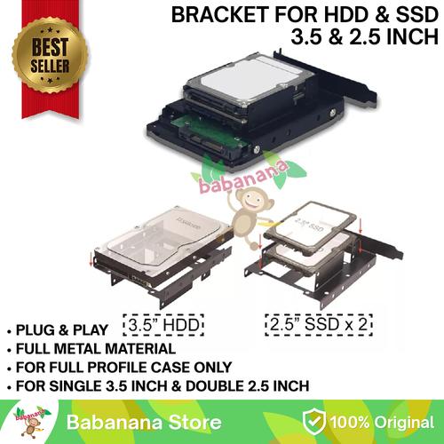 Jual Bracket hdd ssd dual 2.5 + 3.5 dudukan hardisk slot pci - Jakarta ...
