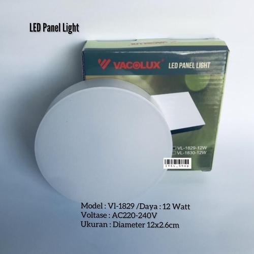 Jual lampu downlight panel outbow 12wat/vacolux led panel light 12w ...