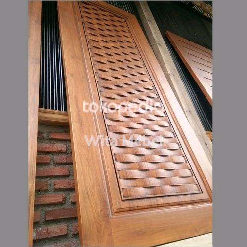 Jual Pintu jati solid minimalis modern model anyaman elegan 145 - Kota ...