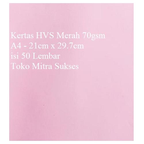 Jual Kertas HVS Kuning A4 70gram isi 50 Lembar - Merah - Jakarta Barat ...