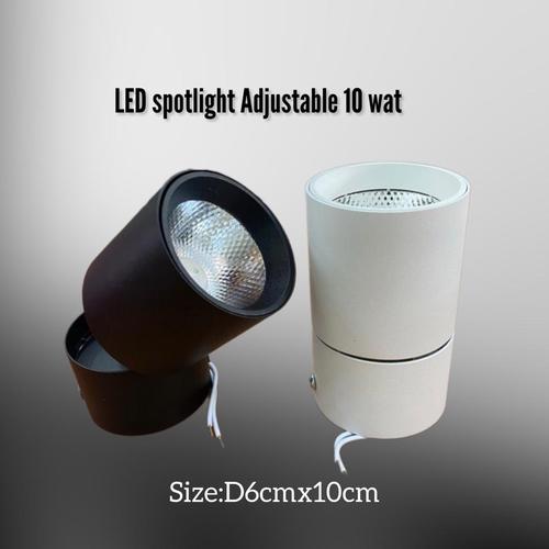 Jual lampu spotlight adjustable led 10wat/lampu spot tempel bulat ...