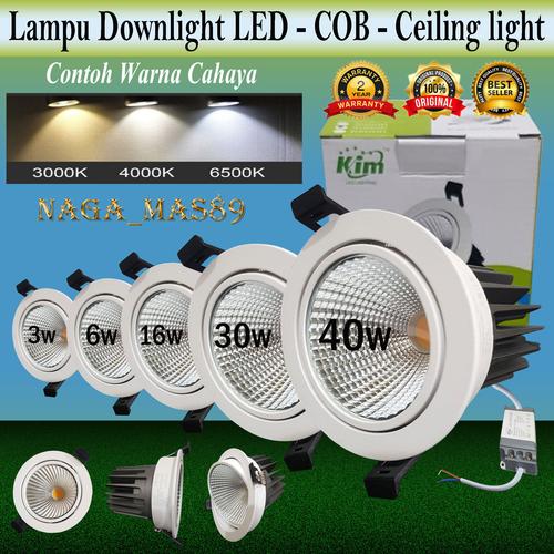 Jual Lampu Downlight LED COB Ceiling light Round 3w-6w-16w-30w-40w KIM-NS - 16 watt, Putih ...