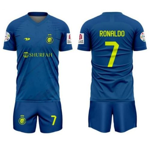 Jual Jersey Kaos Bola Anak Cristiano Ronaldo Cr7 Al-Nassr Away Terbaru ...