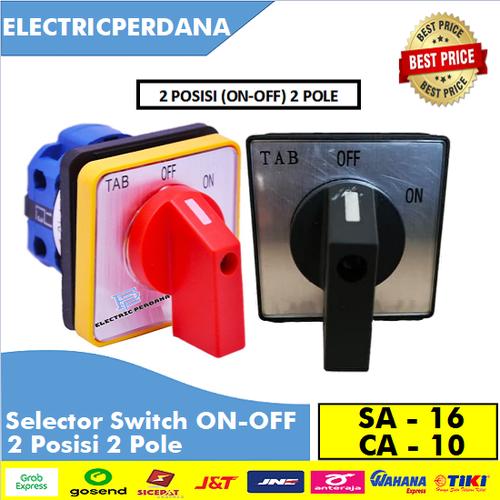 Jual Selector Switch On-Off 2Posisi 2Pole SA-16 Kuning CA - 10 Hitam ...