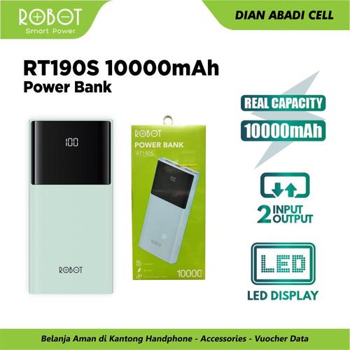 Jual Power Bank Robot 10000mah RT190S 2A Dual Input and Output Port ...