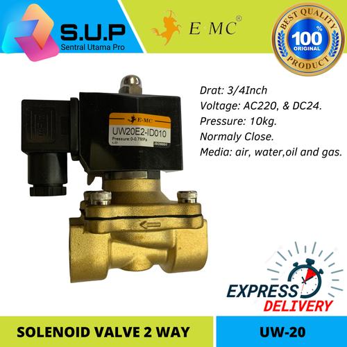 Jual SOLENOID VALVE UW-20 AC220V / DC24V / EMC PNEUMATIC - Jakarta ...