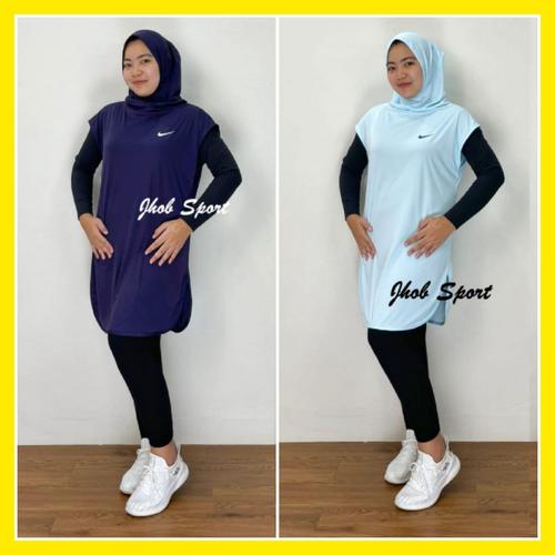 Jual OUTER OLAHRAGA WANITA MUSLIM HIJAB MUSLIMAH TUNIK SPORT SENAM GYM ...
