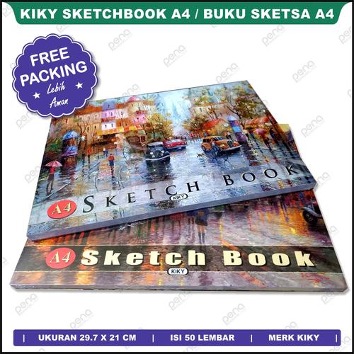 Jual Kiky Sketchbook / Buku gambar / Buku sketsa A4 - Kab. Boyolali - PENA MANDIRI | Tokopedia