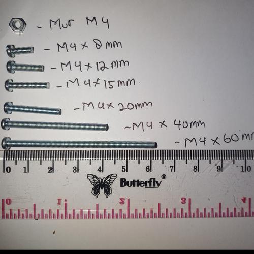 Jual Baut Mur M3 x 8mm 12mm 15mm 20mm 40mm 60mm satuan eceran - Mur M3 ...