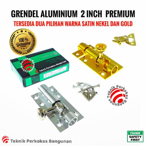 Jual Grendel slot pintu jendela gerendel kunci aluminium 2 inch 70GA2 ...