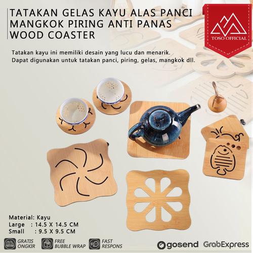 Jual TATAKAN GELAS KAYU ALAS PANCI MANGKOK PIRING ANTI PANAS WOOD ...