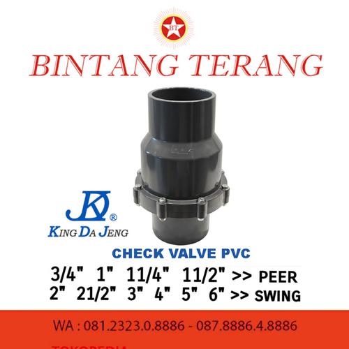 Jual Swing Checkvalve KDJ 2" / Check Valve PVC 2" / Tabok Klep - Kota ...
