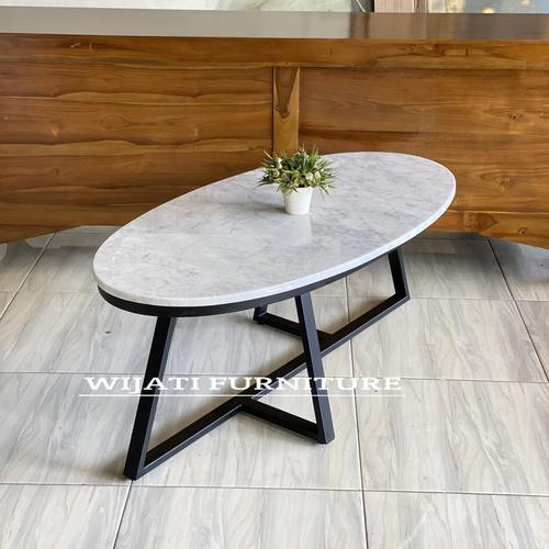 Jual Meja Tamu Marmer Oval - Coffe Table Marmer Carrara Asli - Marmer ...