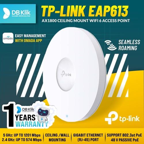 Jual Access Point TP-Link EAP613 AX1800 Ceiling Mount WiFi 6 - EAP 613 - Jakarta Pusat - DBKlik ...