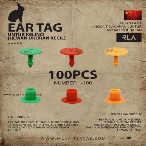 Jual 100pcs Eartag Number - Penanda Kuping Kelinci - Ear Tag - Rabbit ...