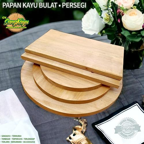 Jual Kayu papan kayu 20x20x2 cm talenan kayu bahan craft dekorasi ...