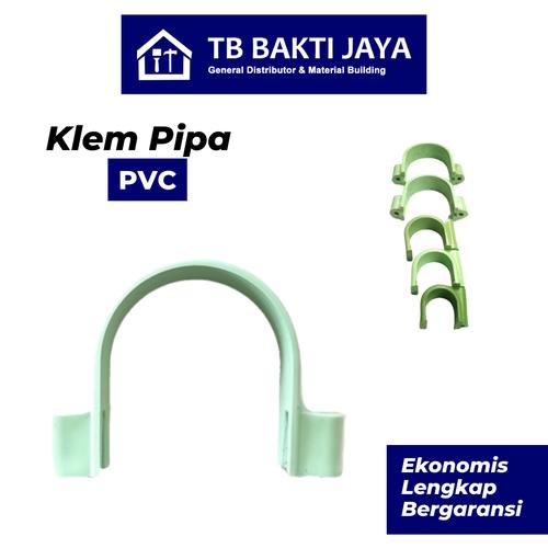 Jual Klem Pipa PVC / Klem Pipa Paralon / Saddle Clip / Pipe Clamp - 1/2 ...