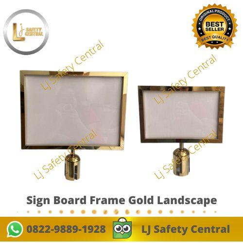 Promo Sign Board Frame Stainless Emas A3 & A4 Landscape Papan Tiang ...