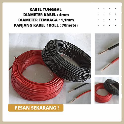 Jual KABEL TUNGGAL TEMBAGA 70M (Diameter Tembaga 1,1mm,Diameter Kabel ...