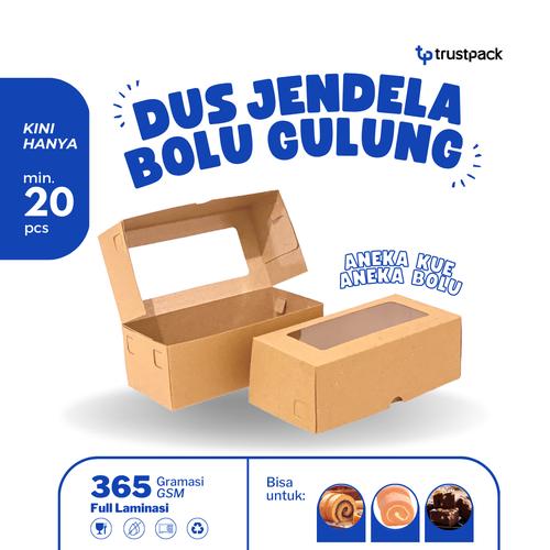 Promo Dus Kraft Laminasi 20x10x7 Box Jendela Roll Cake Bolu Gulung ...