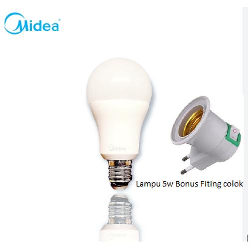 Jual Lampu Led Bulb Midea 5 Watt + Fiting Colok - Kota Tangerang ...
