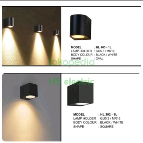 Jual Lampu Led Dinding 1 ARAH Fitting MR16 komplit + LAMPU - Cahaya ...