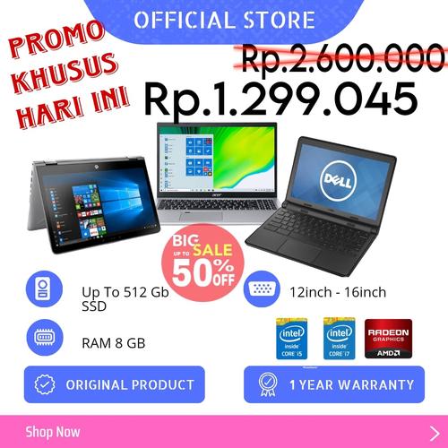 Jual LAPTOP PROMO EDISI PELAJAR CORE I7 RAM 8 SSD 512GB / SLIM ...
