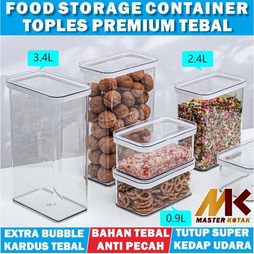 Jual Food Clear Container Toples Makanan Kotak Bening PET Kedap Udara ...