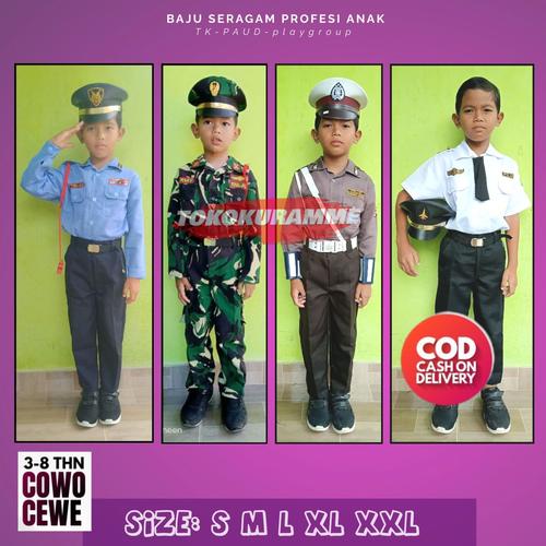 Jual Baju Polisi anak Laki Laki dan Perempuan kostum anak size M usia 3 ...