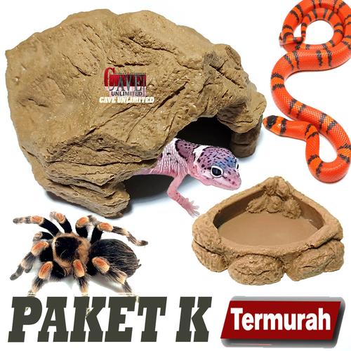 Promo PAKET K hiding cave goa rumah tempat rumah sembunyi reptil gecko ...