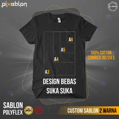Jual Sablon Kaos Custom Satuan A4 - 2 Warna Polyflex |Cetak|Murah|Suka ...