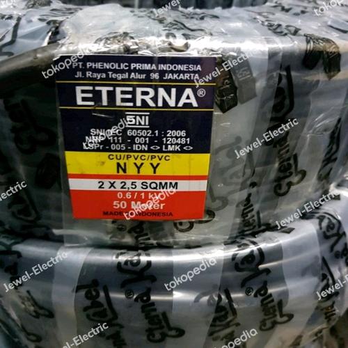 Jual Kabel Listrik ETERNA NYY 2x2.5 @50M Kabel Tunggal Kawat - Jakarta Pusat - Jewel-Electric ...