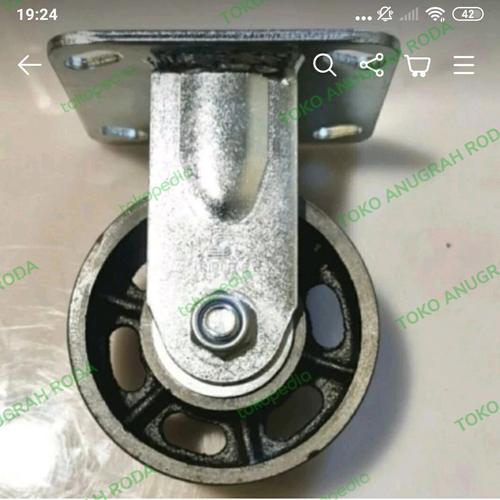 Jual roda besi heavy duty 4 inch mati / fix / lurus - Jakarta Barat ...