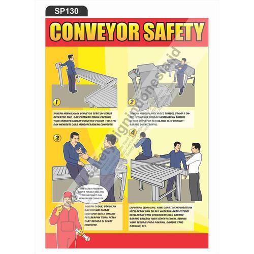 Jual SP130 Poster K3 Safety A2 - Conveyor Safety - Kota Cimahi - Safety ...
