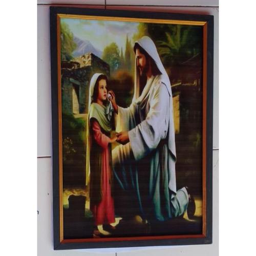 Jual lukisan cetak Yesus Kristus Kristen plus Bingkai ukuran 65×45 ...