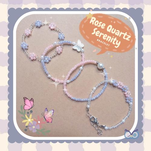 Jual Rose Quartz Serenity Bracelet || Gelang Manik Seventeen Carat Kpop ...
