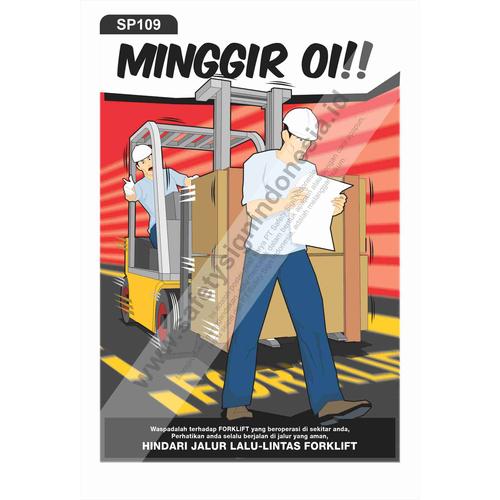 Jual SP109 Poster K3 Safety A2 - Minggir Oi! Hindari Jalur Lalu - Kota ...