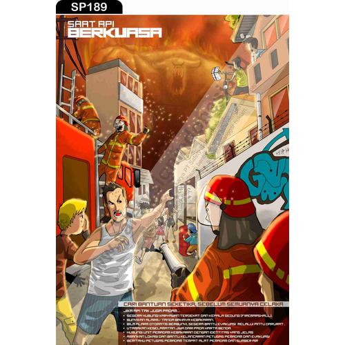 Jual SP189 Poster K3 Safety A1 - Bahaya Kebakaran - Saat Api Berkuasa ...