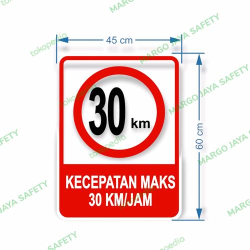 Jual Rambu Kecepatan Maksimal 60cm x 45cm - plat alumunium - Jakarta ...