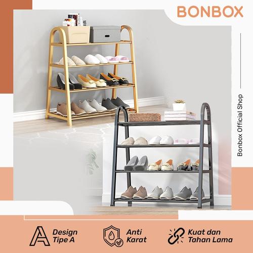 Jual Bonbox Floating Shelf A Shap Shoe Rack BFS701 (rak Sepatu) - Gold ...