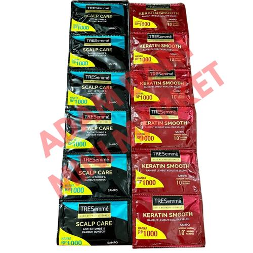 Jual SAMPO TRESEMME KERATIN SMOOTH / SCALP CARE SHAMPOO SACHET 12 x 9 ...